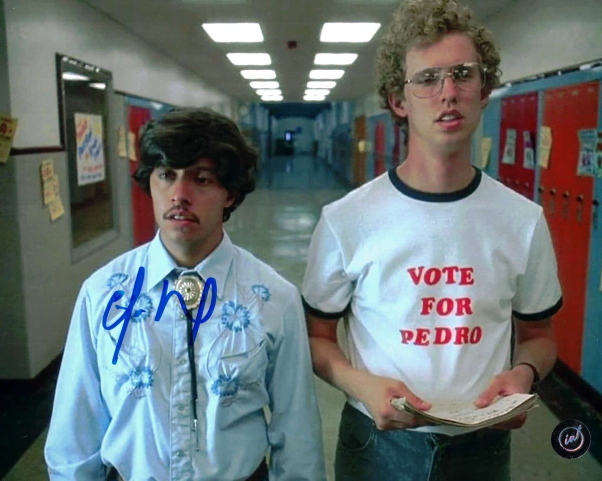 Efren Ramirez Autographed Napoleon Dynamite Vote for Pedro 8x10 Photo – Icon Autographs