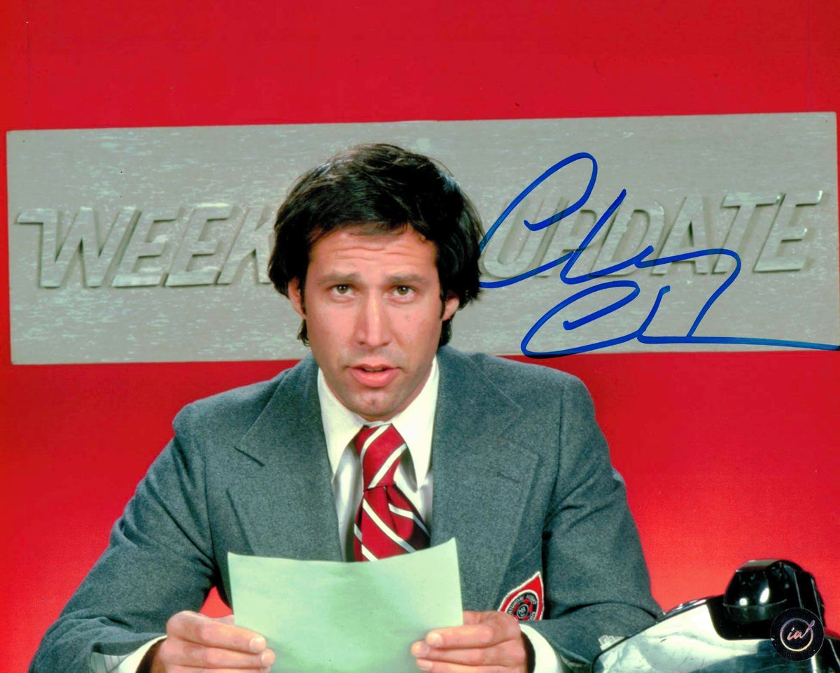 Chevy Chase Autographed SNL 8x10 – Icon Autographs