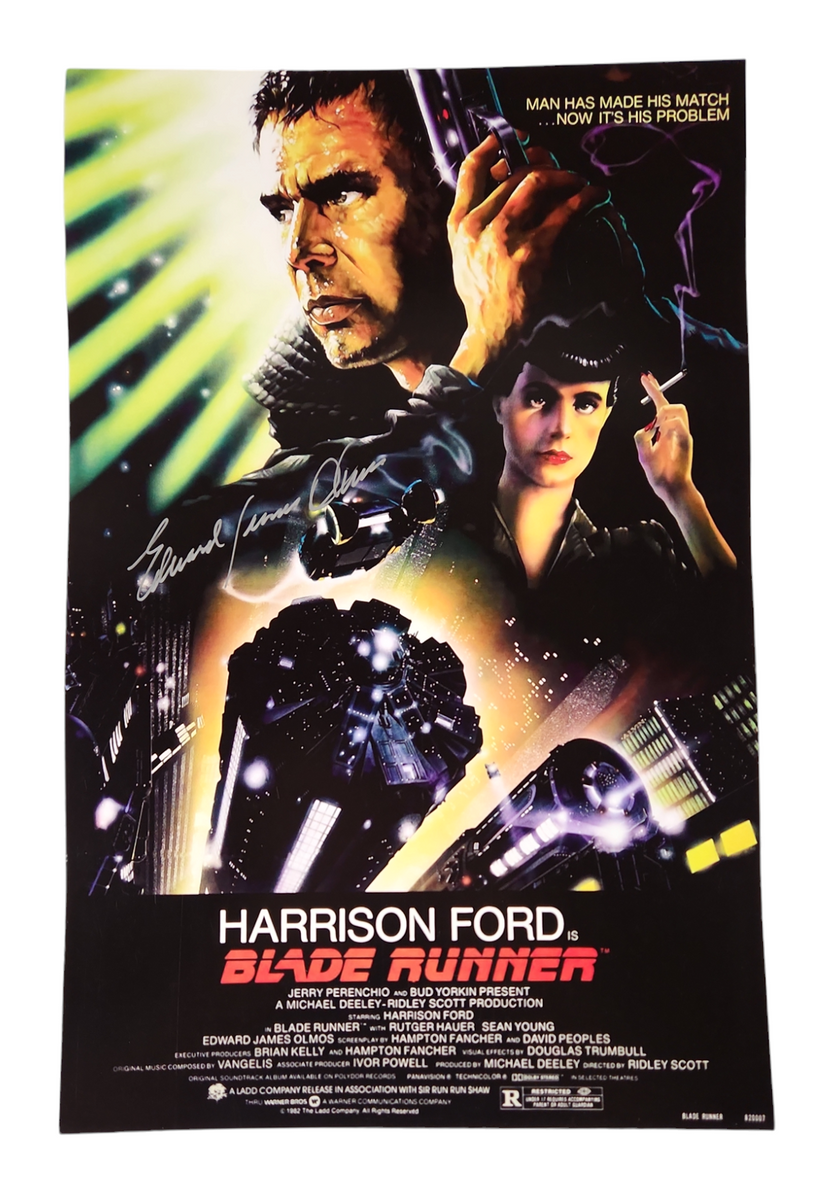 Edward James Olmos Autographed Blade Runner 11x17 Poster – Icon Autographs
