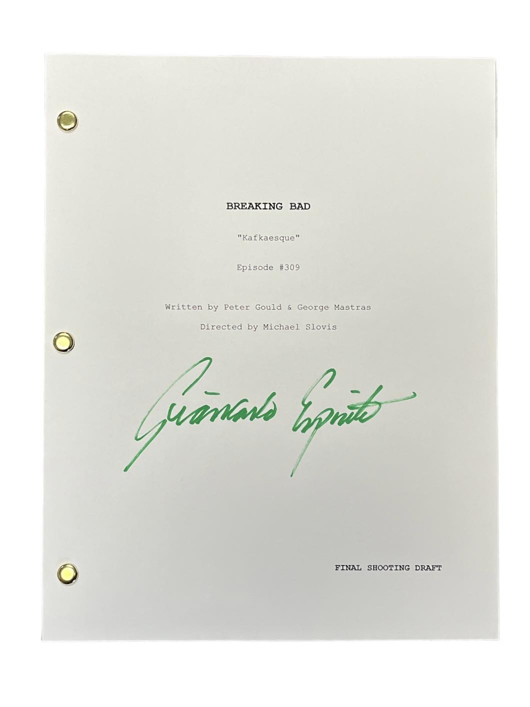 Giancarlo Esposito in Breaking Bad as Gus Fring Autographed Script ...