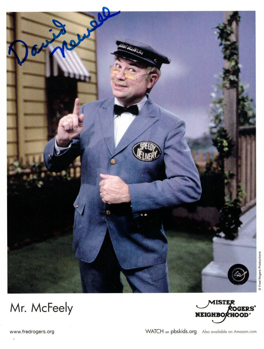 David Newell as Mr. McFeely from Mister Rogers' Neighborhood Autograph ...