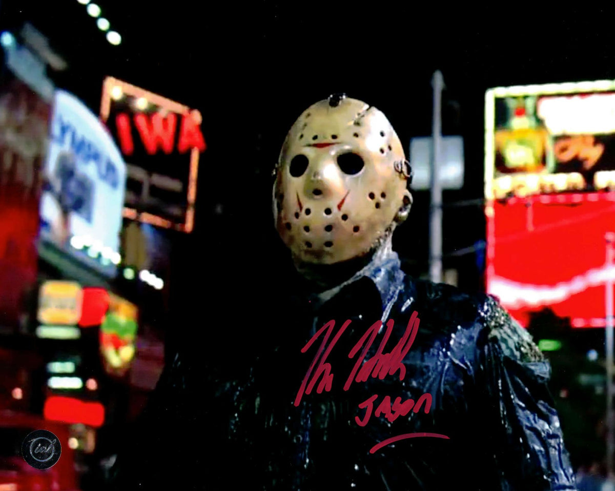 Kane Hodder Jason Voorhees Autographed 8x10 Jason Takes Manhattan Red ...