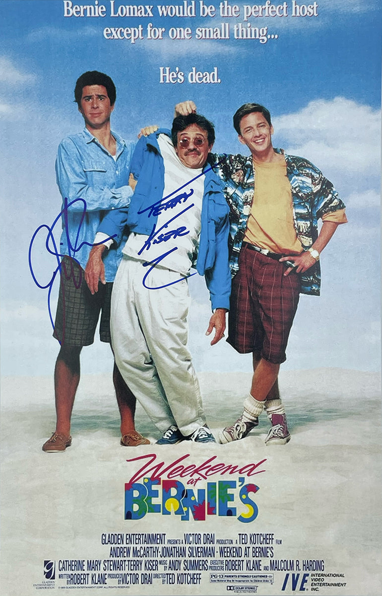 Jonathan Silverman & Terry Kiser Weekend at Bernie's Autographed 11x17 ...