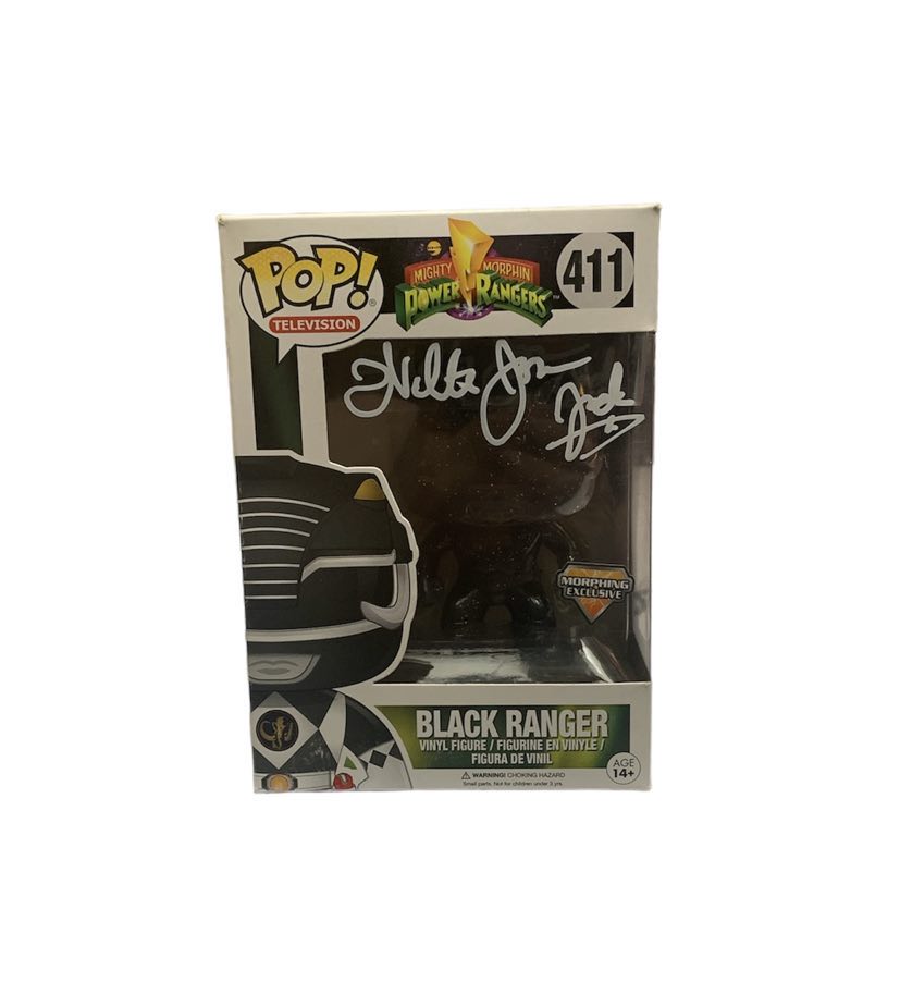 Walter Jones Black Ranger Autographed Funko Pop #411 – Icon Autographs