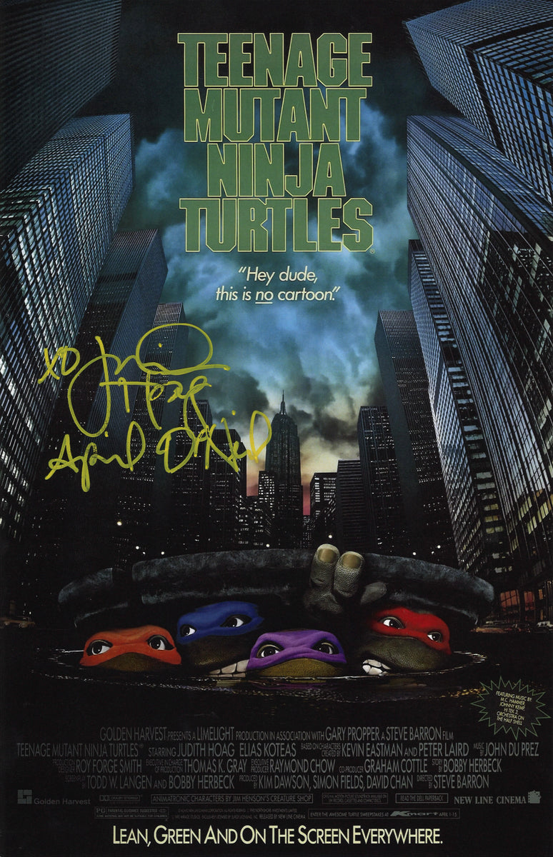 Judith Hoag Autographed Teenage Mutant Ninja Turtle 11 x 17 Poster ...