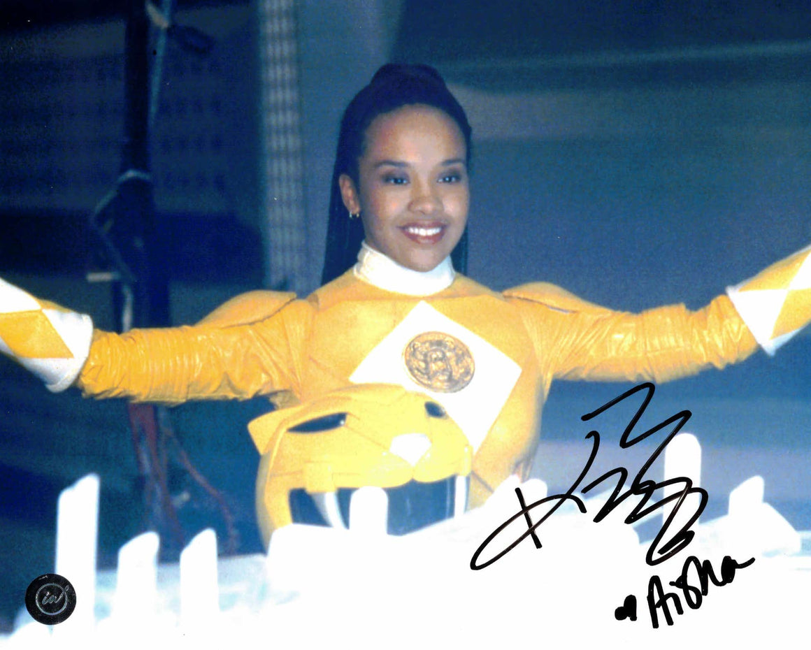 Karan Ashley Yellow Power Ranger Autographed Screen Still – Icon Autographs