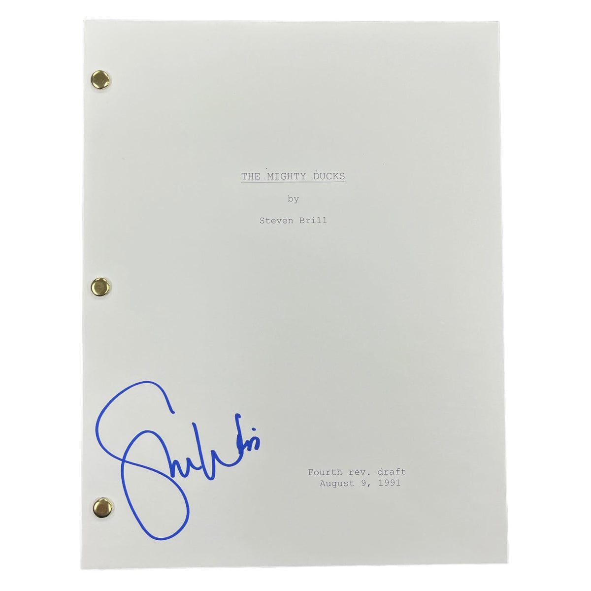 Shaun Weiss as Goldberg in the Mighty Ducks Autographed Script Cover ...