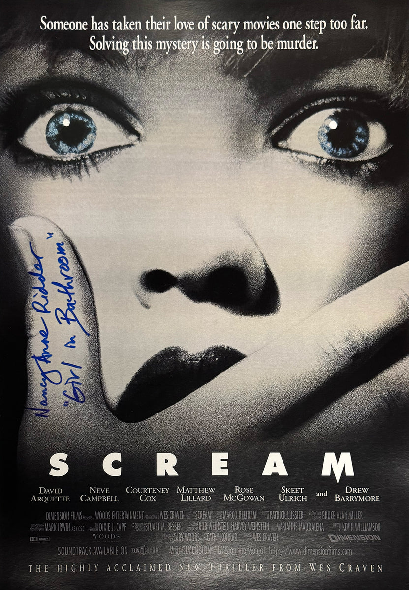 Nancy Anne Ridder Autographed Girl in Bathroom Scream 11x17 Mini Poste ...