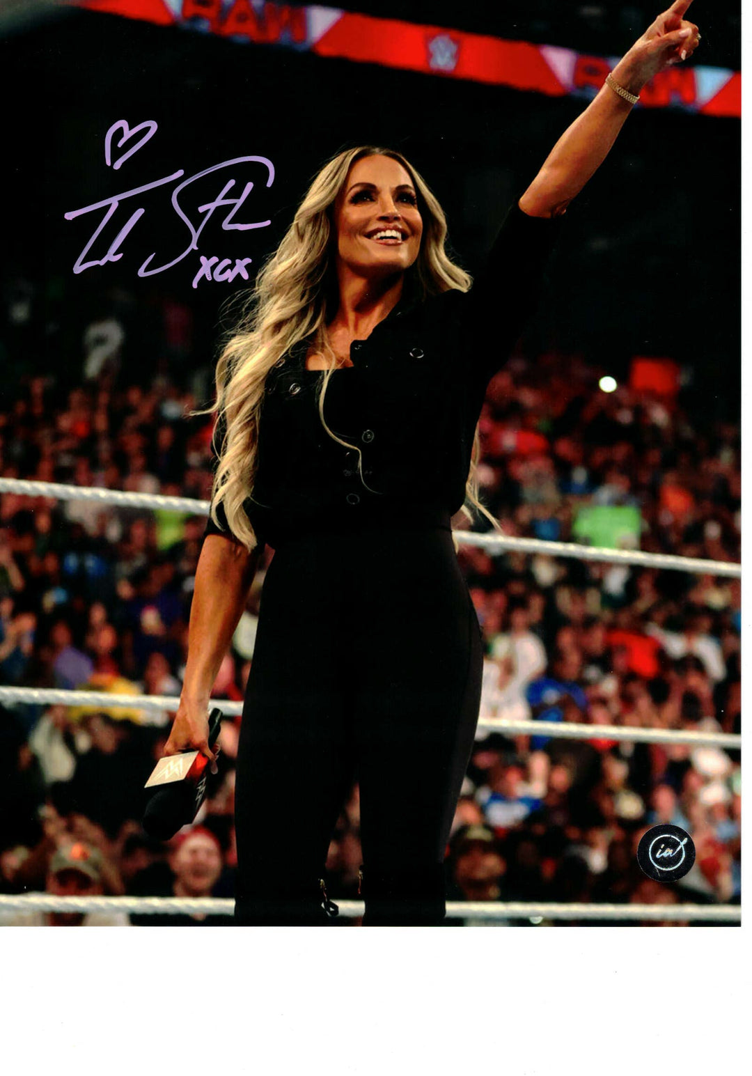 Trish Stratus WWF WWE Diva in Ring 8x10 Autographed Photo – Icon Autographs