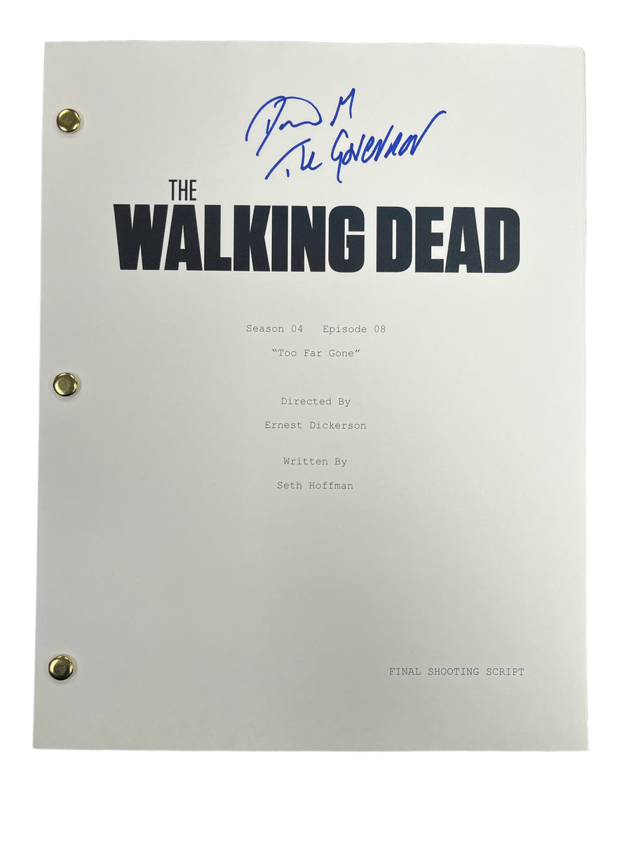 David Morrissey as the Governor in the Walking Dead Autographed Script ...