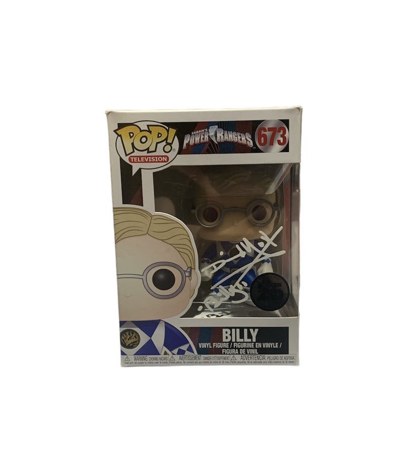David Yost Blue Ranger Ranger Autographed Funko Pop #673 – Icon Autographs