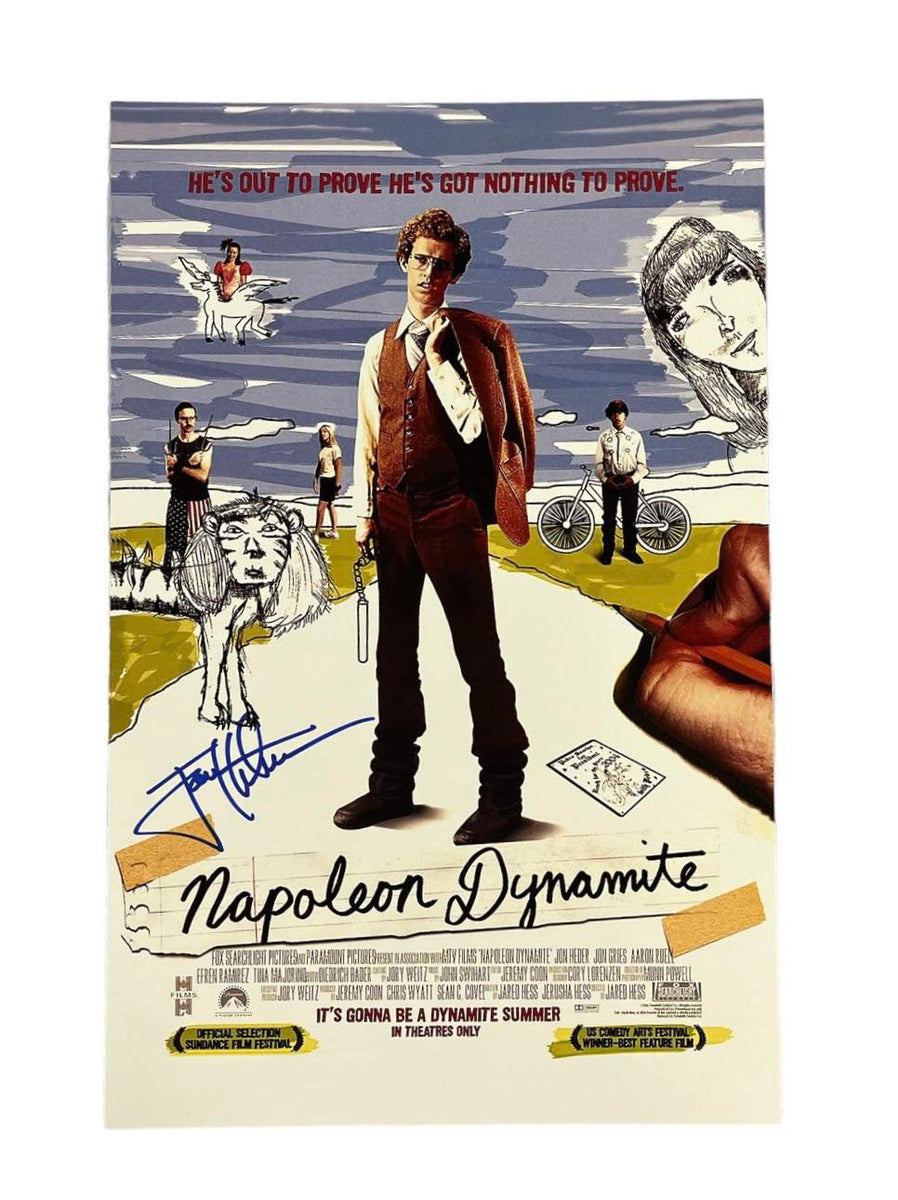 Jon Heder Napoleon Dynamite Autographed 11x17 Mini Poster – Icon Autographs