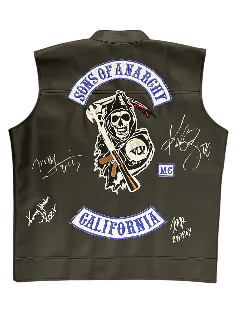 Cast Signed 4 Autographs Sons of Anarchy Motorcycle Cut/Vest SOA – Icon ...