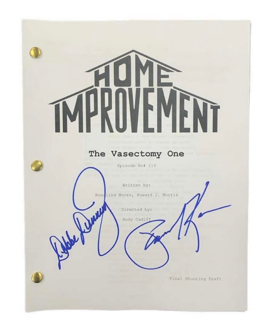 Richard Karn & Debbe Dunning Home Improvement Dual Autographed Script ...