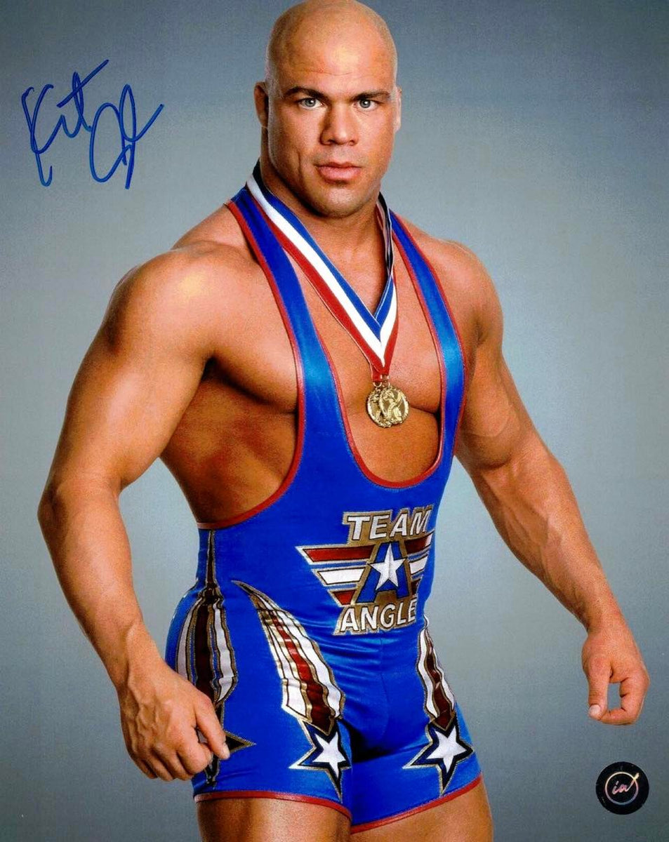 Kurt Angle Autographed 8x10 Team Angle Photo – Icon Autographs