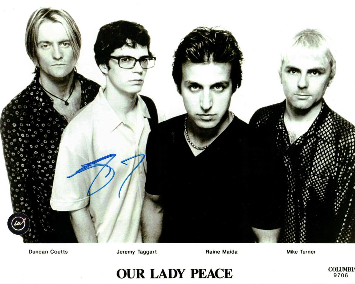 Jeremy Taggart Our Lady Peace Autographed Colour 8x10 Publicity Photo ...