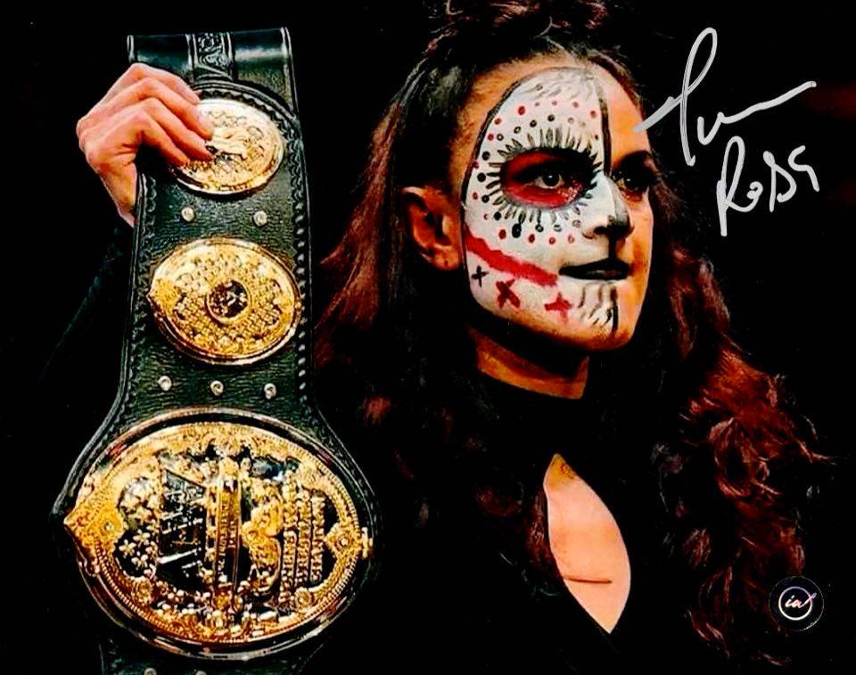 Thunder Rosa Autographed AEW 8x10 Photo w/ Title Belt – Icon Autographs